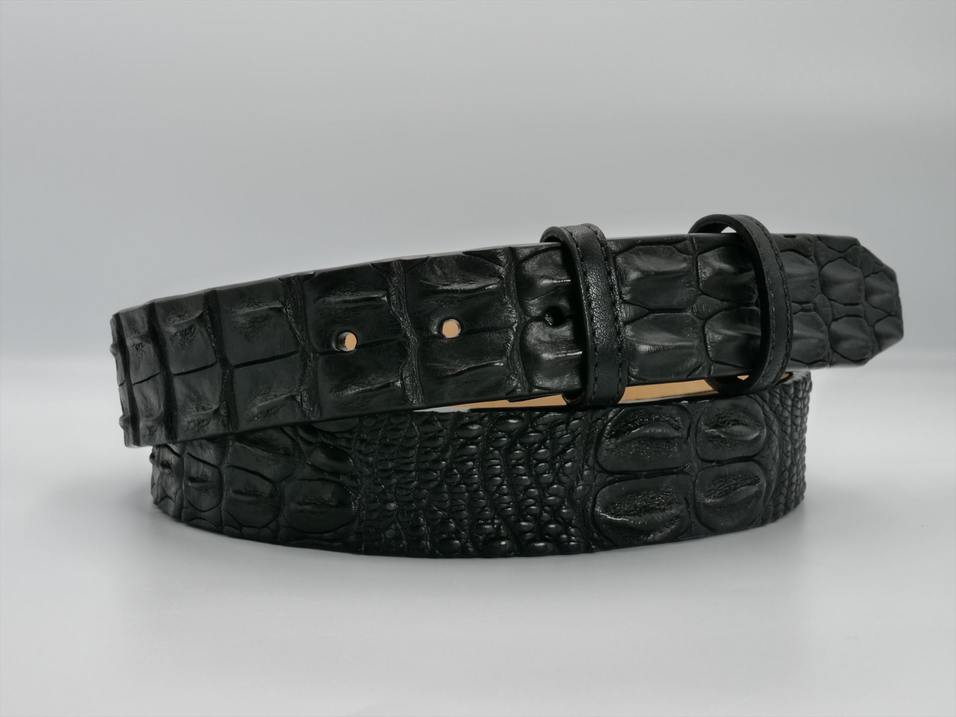 ELLIOT RHODES LONDON / GENUINE SALT WATER CROCODILE BLACK